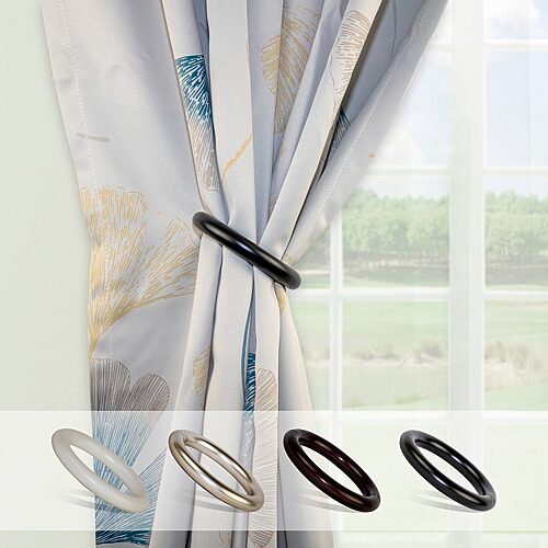 Rod Desyne Magnetic Hoop Pair 2-pc. Curtain Holdback  One Size  Black