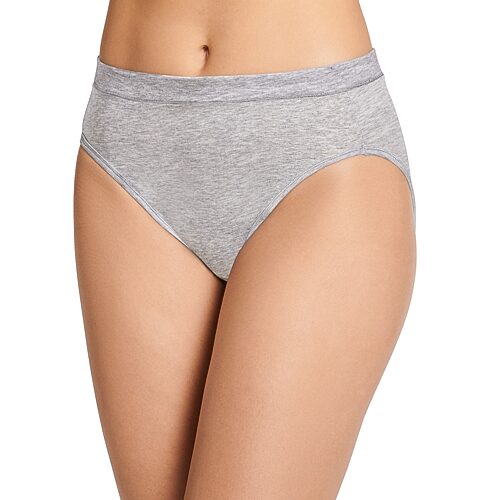 Click here for Jockey Cotton Stretch Hi-Cut Panty - 1555  5  Gray prices
