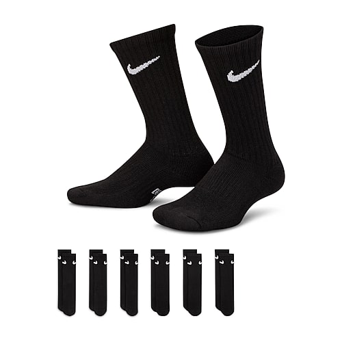 Click here for Nike Big Kids Cushioned Crew Socks  6 Pairs - Blac... prices