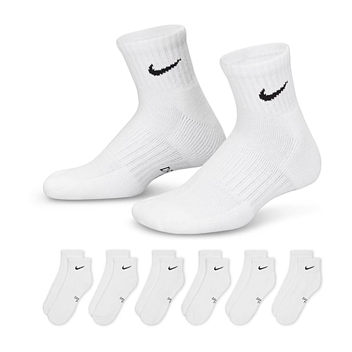 Click here for Nike Big Kids Cushioned Ankle Socks  6 Pairs - Whi... prices
