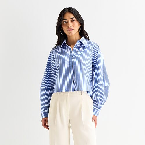 Click here for Worthington Womens Long Sleeve Button Front Blouse... prices