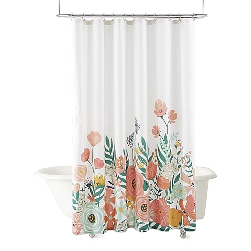 Click here for Home Expressions Floral Border Shower Curtain  One... prices