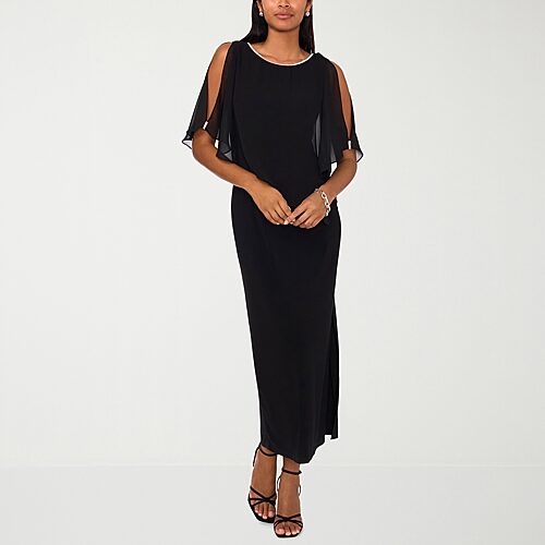 Click here for Womens MSK Rhinestone Trim X Back Evening Dress prices