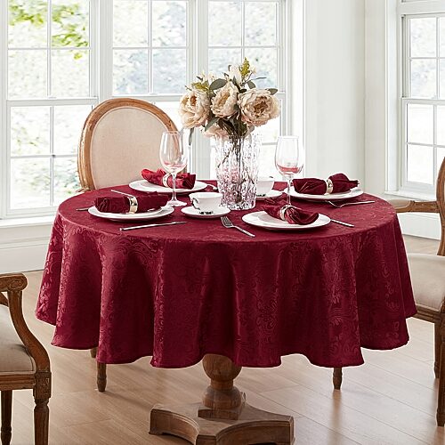 Click here for Elrene Caiden Elegance Damask Tablecloth - 70 Roun... prices