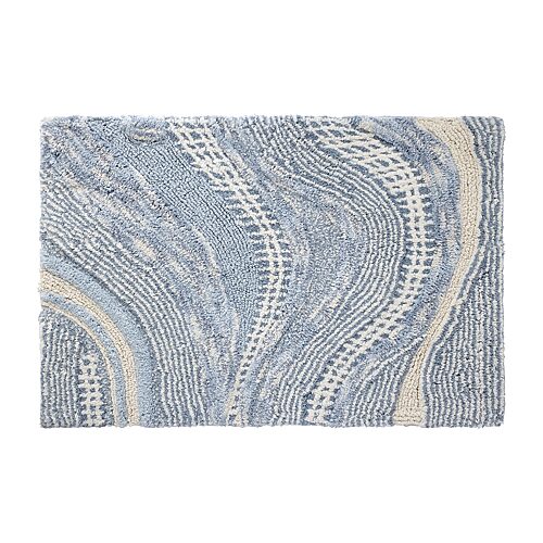 Avanti Waves Blue Bathroom Rug