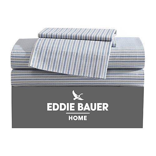 Click here for Eddie Bauer Ticking Stripe Sheet Set  One Size  Bl... prices