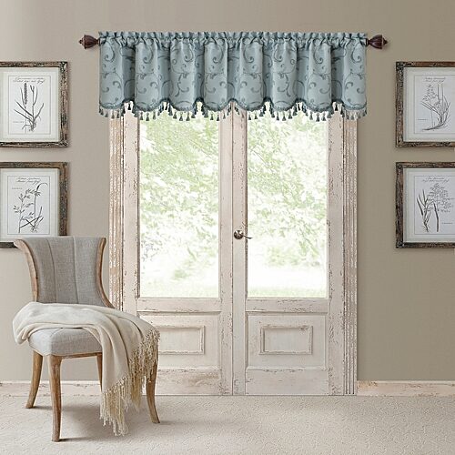 Click here for Elrene Home Fashions Mia Beaded Scallop Window Val... prices