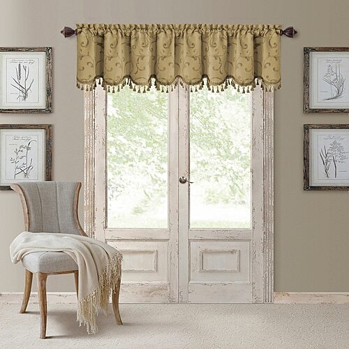 Click here for Threadmade Mia Swirl Print Jacquard Rod Pocket Sca... prices