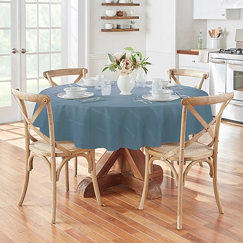 Click here for Elrene Elegance Plaid 60 X 84 Oval Tablecloth - Bl... prices