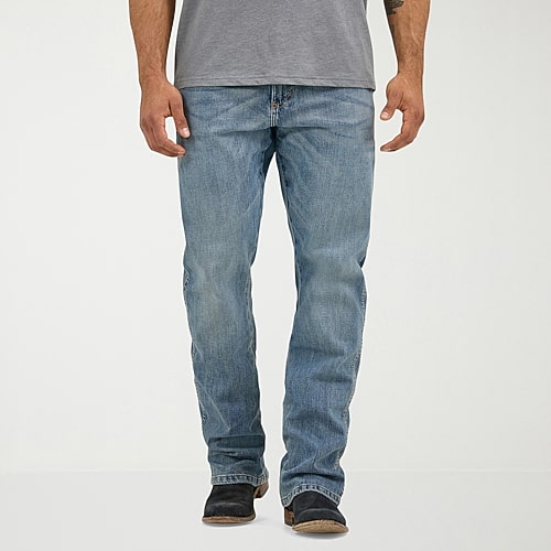 Click here for Wrangler Retro Relaxed Bootcut Jeans  38 32  Blue prices