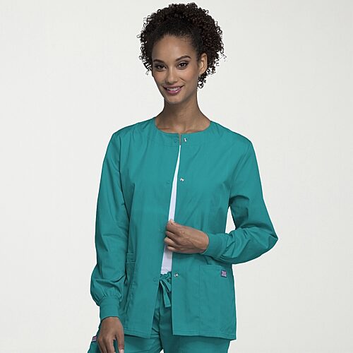 Click here for Cherokee Womens Scrub Jackets  Medium  Blue prices