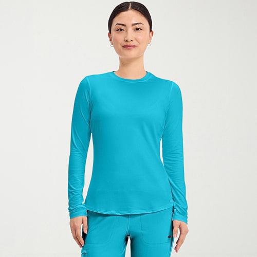Click here for Cherokee Womens Scoop Neck Long Sleeve Scrub Top... prices