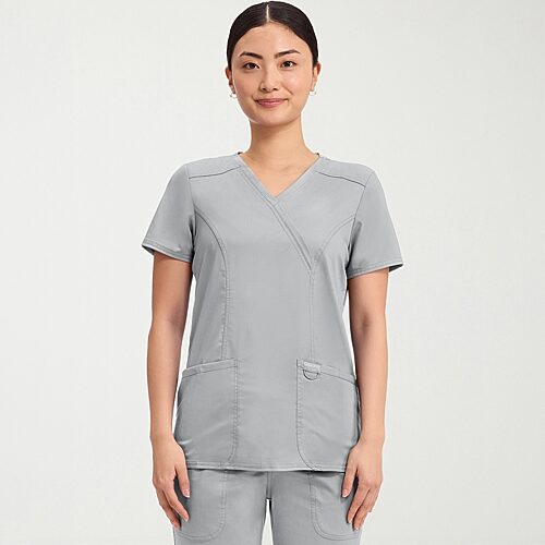 Click here for Cherokee Womens Mock Neck Short Sleeve Scrub Top... prices