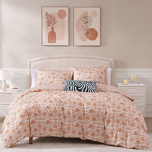 Click here for Bebejan Clay Tree Reversible Comforter Set  One Si... prices