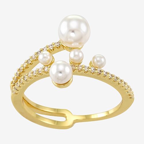 Click here for Sparkle Allure Wrap Womens Simulated Pearl Pure Si... prices