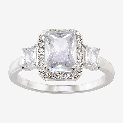 Click here for Sparkle Allure Side Stone Womens Cubic Zirconia Pu... prices
