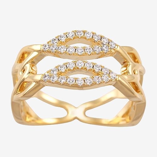 Click here for Sparkle Allure Womens Cubic Zirconia 14K Gold Over... prices