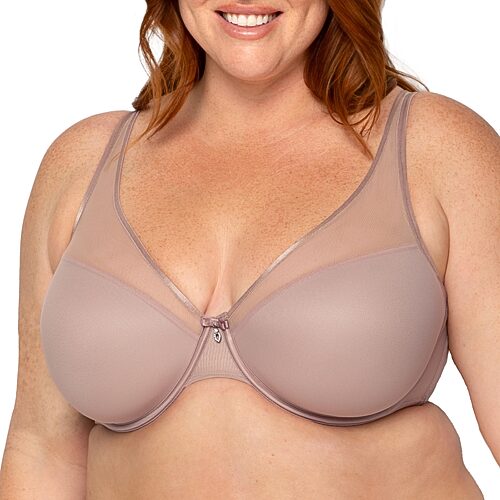 Click here for Curvy Couture Womens Sheer Mesh Plunge T-shirt Bra... prices