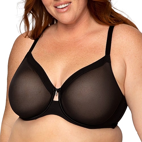 Click here for Curvy Couture Sheer Mesh Unlined Underwire Bra-131... prices