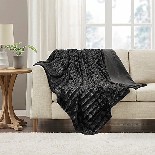 Click here for Madison Park Duke Ribbed Faux-Fur Throw  50 x 60 -... prices