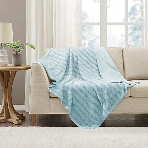 Click here for Madison Park York Long Faux-Fur Throw  One Size  B... prices