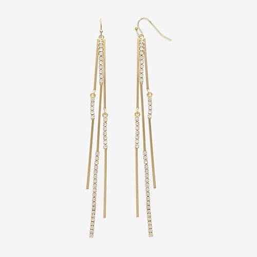Click here for Bijoux Bar Gold Tone Womens Drop Earrings  One Siz... prices