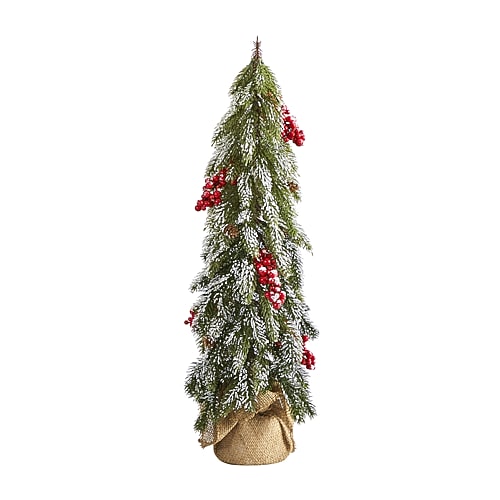 Click here for Nearly Natural Berries And Pinecone 2 Foot Flocked... prices