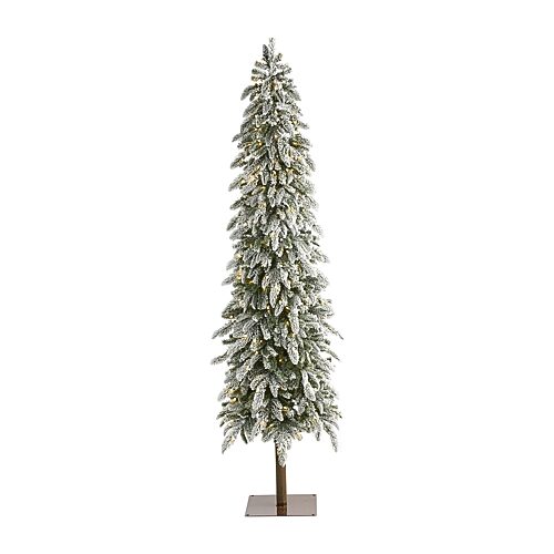 Click here for Nearly Natural Flocked Alpine 7 1/2 Foot Pre-Lit F... prices