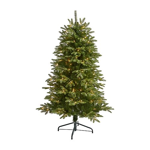 Click here for Nearly Natural Snowed 5 Foot Pre-Lit Pine Christma... prices