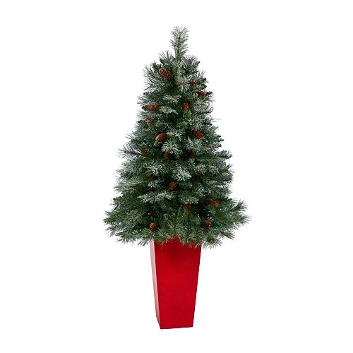 Click here for Nearly Natural Snowed French Alps Pine 4 1/2 Foot... prices