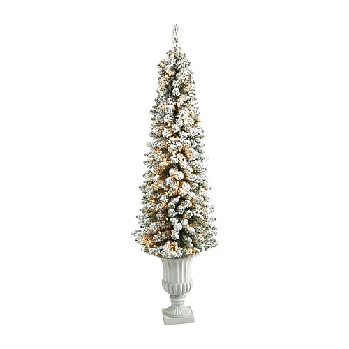 Click here for Nearly Natural Flocked Pencil 5 1/2 Foot Pre-Lit F... prices