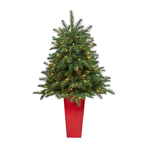 Click here for Nearly Natural 3 1/2 Foot Pre-Lit Potted Spruce Ch... prices