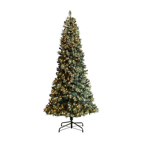 Click here for Nearly Natural Frosted 9 Foot Pre-Lit Flocked Pine... prices