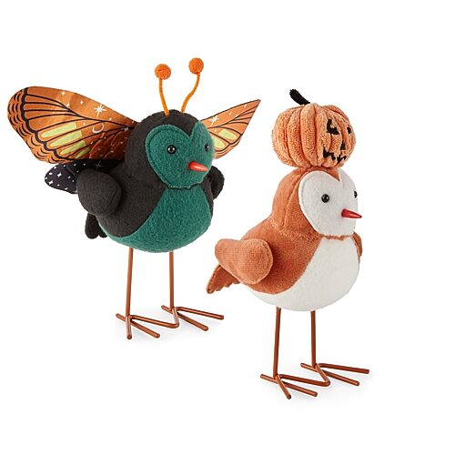 Click here for Layerings Moth And Pumpkin Set of 2 Halloween Bird... prices