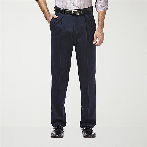 Click here for Mens Haggar(R) Premium No Iron Khaki Pleat Front P... prices