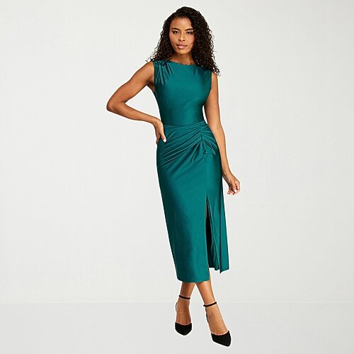 Click here for Premier Amour Womens Midi Round Neck Sleeveless Sh... prices