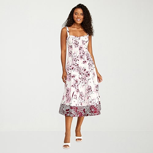 Click here for Premier Amour Womens Midi Sweetheart Neck Sleevele... prices