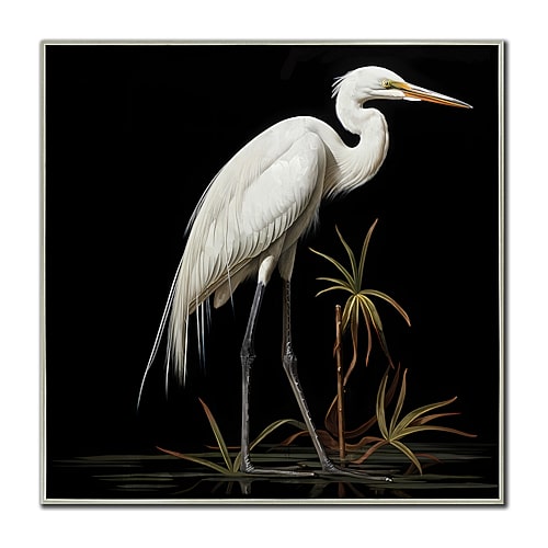Click here for Streamline Art Midnight Heron I Hand Embellished C... prices