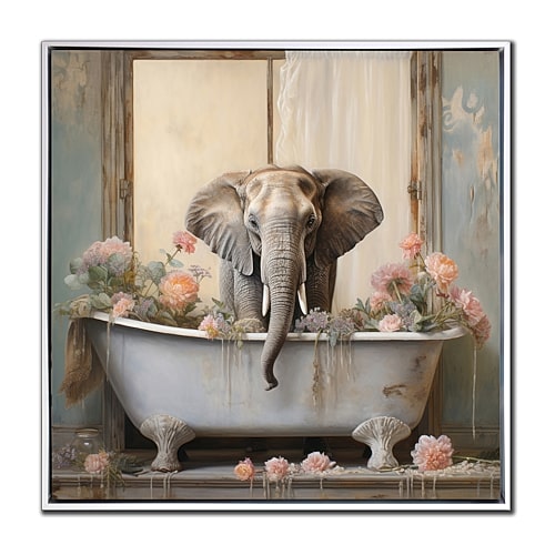 Click here for Streamline Art Bathroom Elephant Joy Hand Embellis... prices