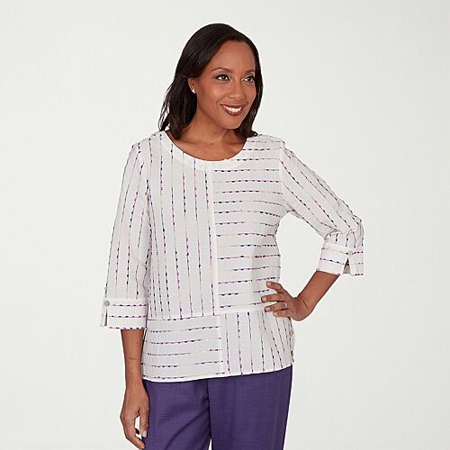 Click here for Alfred Dunner Grand Bazaar Womens Crew Neck 3/4 Sl... prices