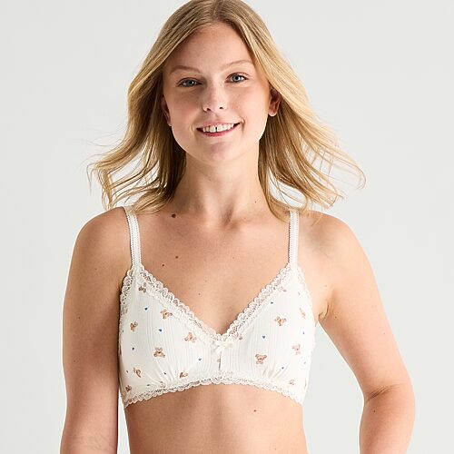 Click here for Arizona Body Cotton Pointelle with Lace Trim Brale... prices