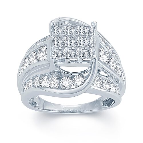 Click here for 3 CT.T.W. Natural Diamond 14K White Gold Engagemen... prices
