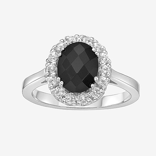 Click here for Womens Genuine Black Onyx Sterling Silver Oval Coc... prices