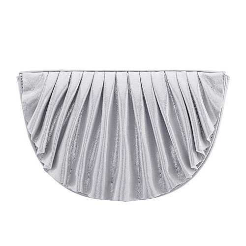 Click here for N By Nina Pleated Metallic Half Moon Clutch  One S... prices