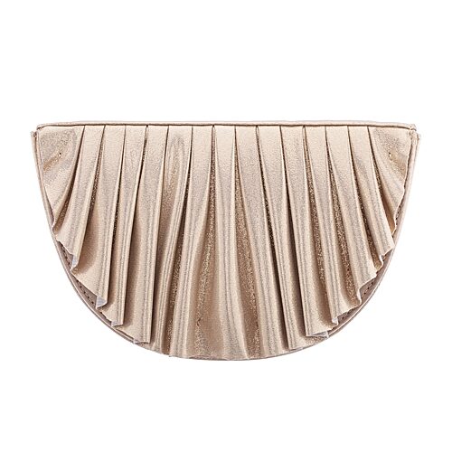 Click here for N By Nina Pleated Metallic Half Moon Clutch  One S... prices