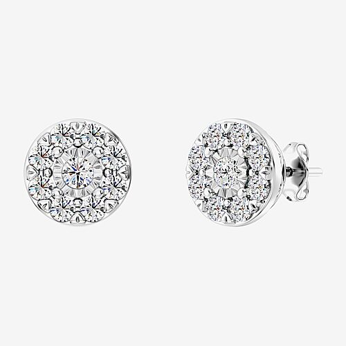 Click here for 1 CT. T.W. Lab Grown White Diamond Sterling Silver... prices