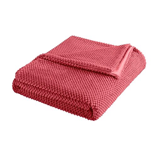Vellux Ultra Soft Light Weight Plush Texture Blanket  One Size  Pink