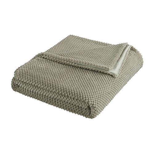 Vellux Ultra Soft Light Weight Plush Texture Blanket  One Size  Green