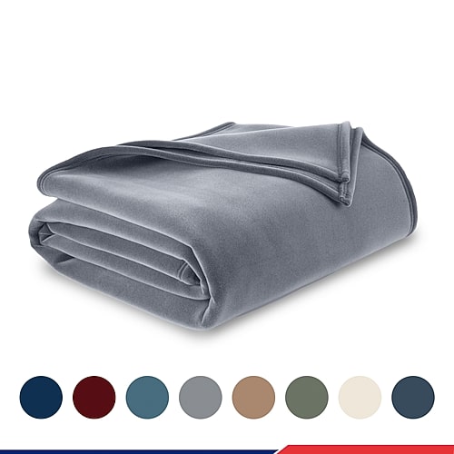 Vellux Blanket  One Size  Gray