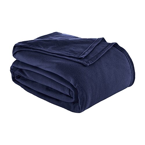 Click here for Vellux Brushed Microfleece Blanket  Twin - Navy prices